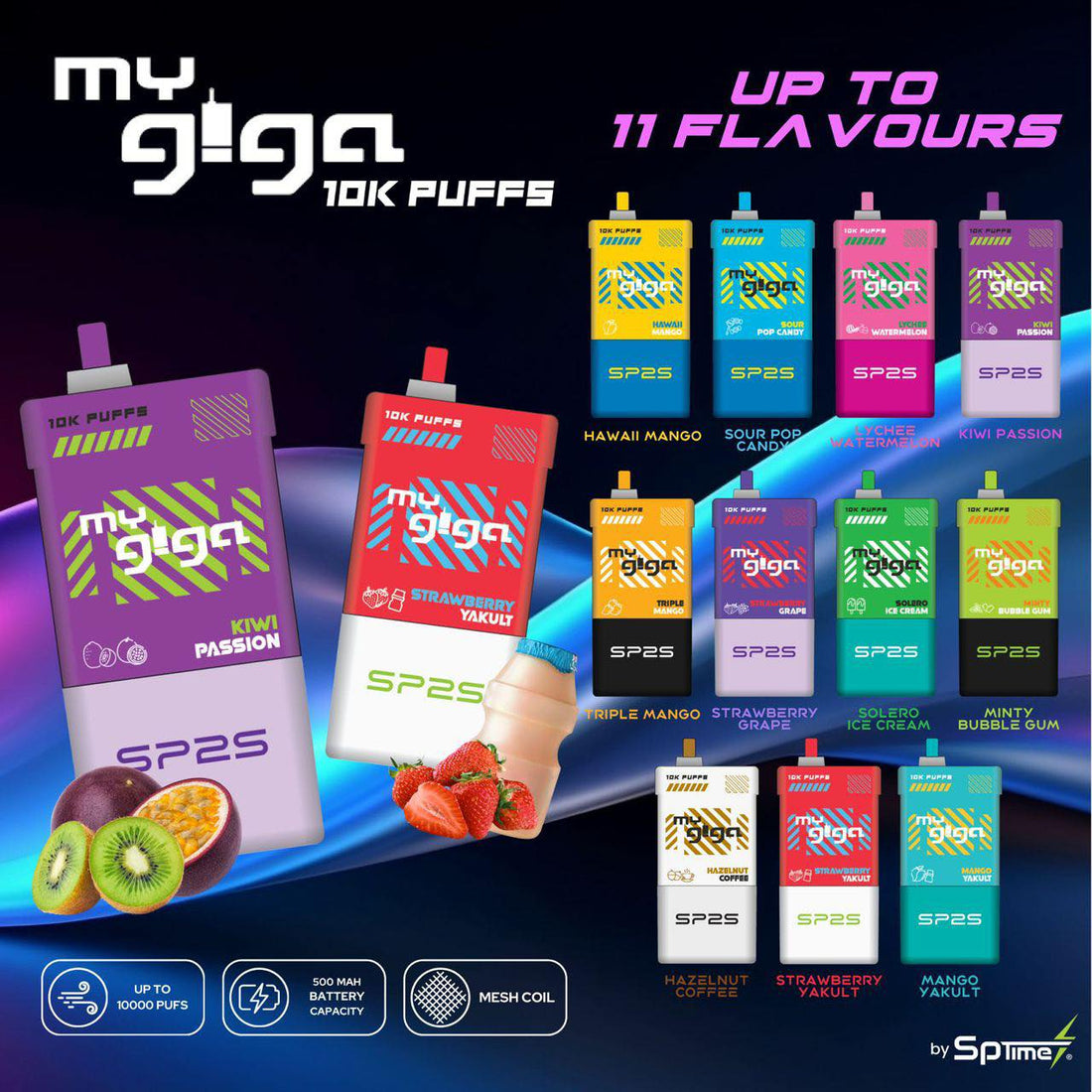 SP2 MY GIGA 10000 RECHARGEABLE DISPOSABLE – sgvapedisposable
